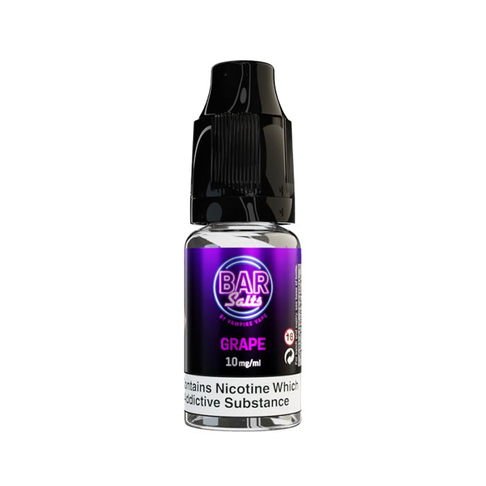 Bar Salts Grape 10ml Nic Salt E-Liquid | UK ECIG STORE