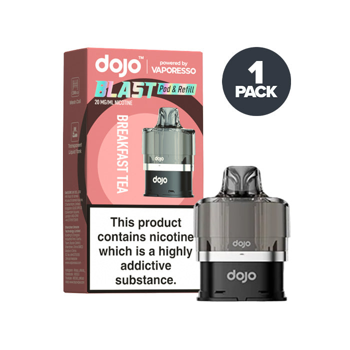 Breakfast Tea Dojo Blast 6000 Pre-filled Pods by Vaporesso | Multi-buy ...