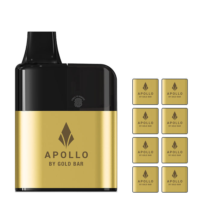 Gold Bar Apollo 20K Starter Vape Kit | Device + 2ml Tank + 5ml Refill Pod