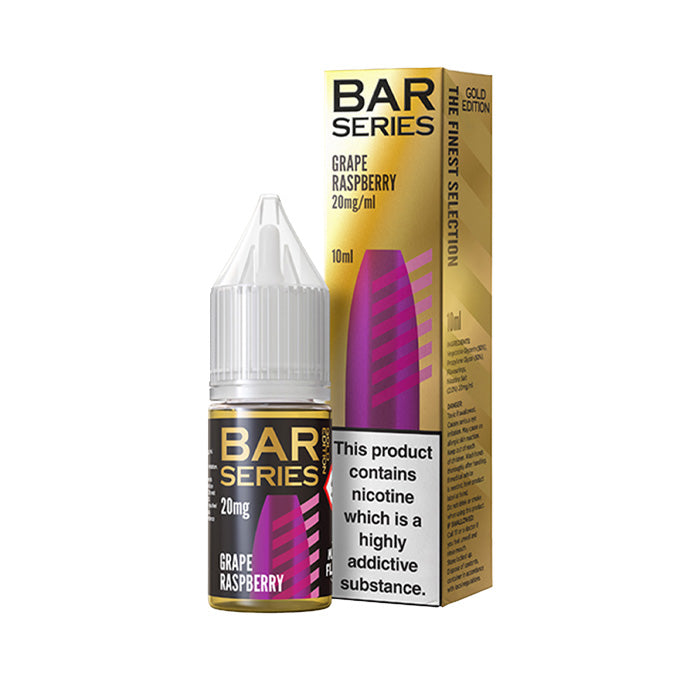 Grape Raspberry Nic Salt E-Liquid by Bar Series Gold Edition | From £2.99