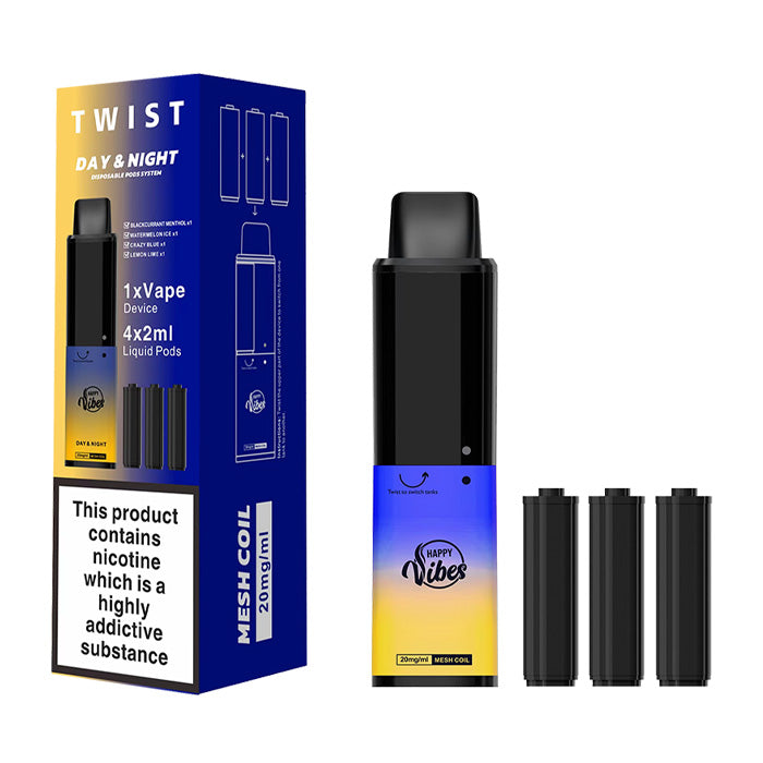 Happy Vibes Twist 2400 4 in 1 Disposable Vape Kit | UK Ecig Store