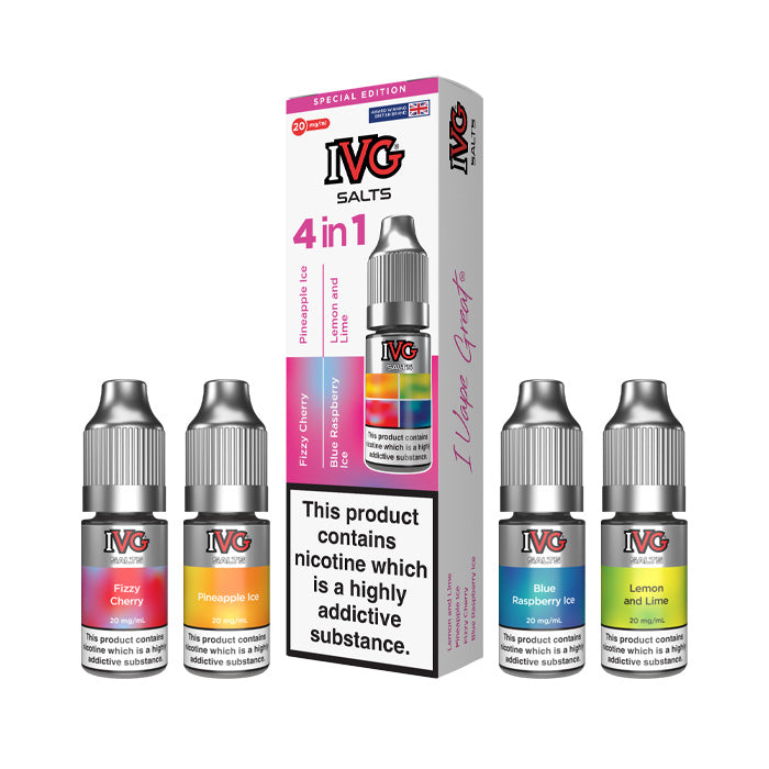 Special Edition IVG 4 in 1 Nic Salts | 4 x 10ml Nic Salts | 10mg or 20mg