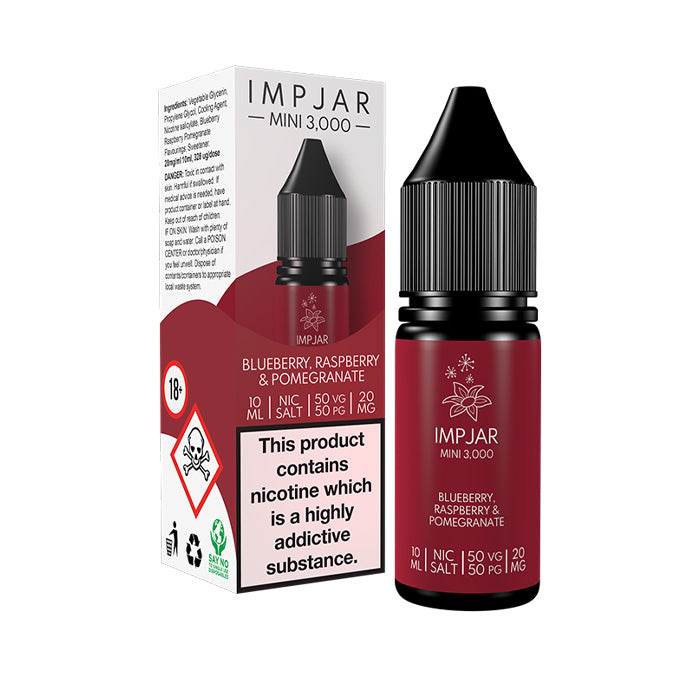 Blueberry Raspberry & Pomegranate 10ml Nic Salt E-Liquid by Impjar | UK ...