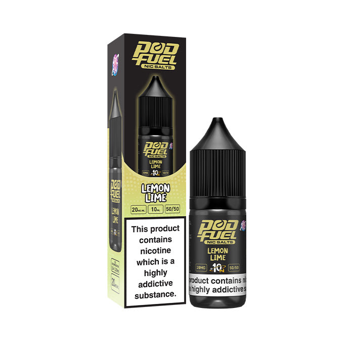 Lemon Lime 10ml Nic Salt E-Liquid by Pod Fuel | From £2.99