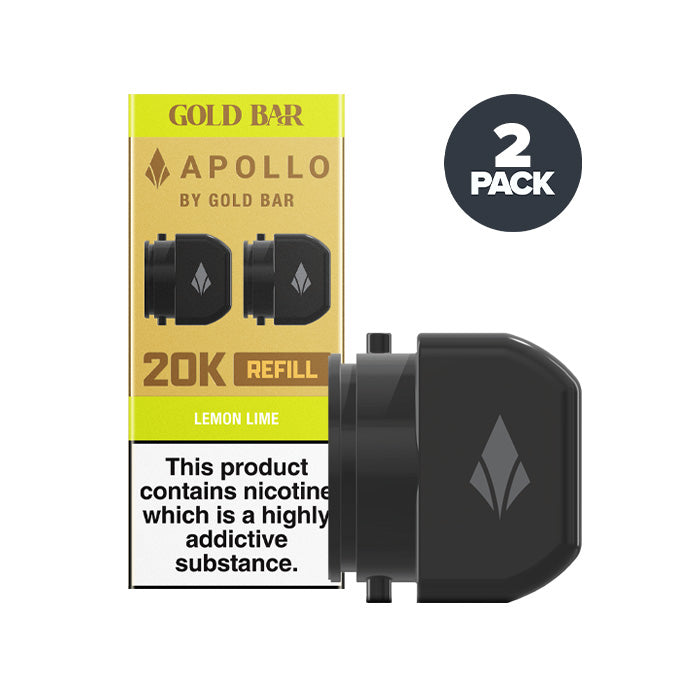 Lemon Lime Gold Bar Apollo Refill Pods | 2 x 5ml Pods