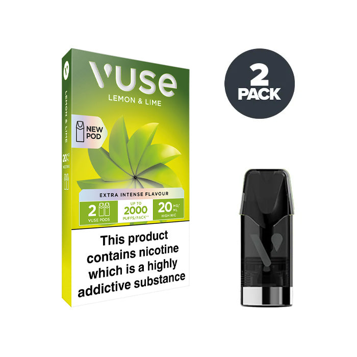 Lemon & Lime Extra Intense Flavour Pods by Vuse | Pack of 2 | Multi-buy ...