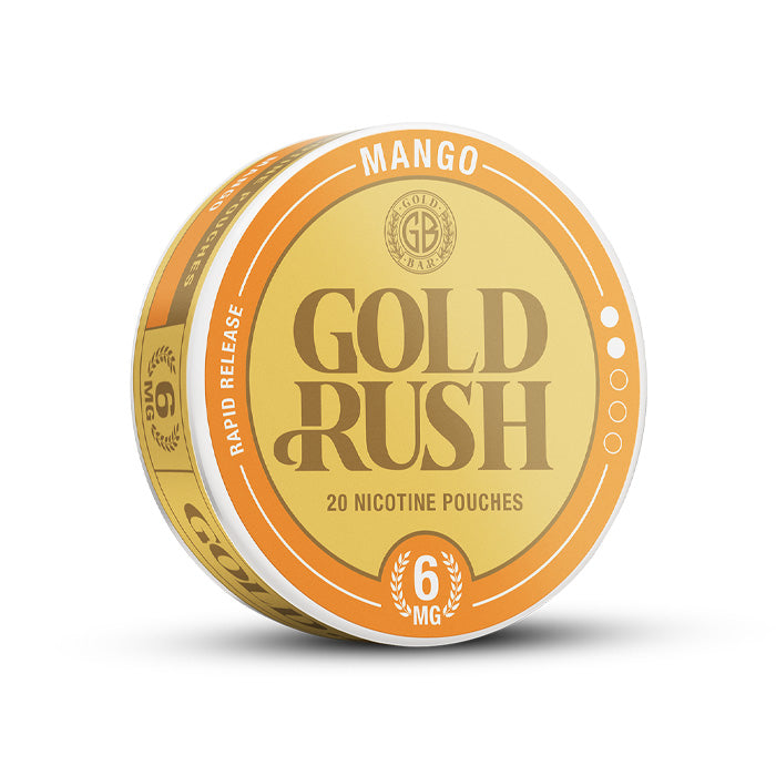 Mango Gold Rush Nicotine Pouches | Tubs of 20 | 6mg, 12mg, 18mg