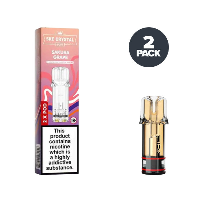 Sakura Grape SKE Crystal Plus Pre-filled Pods | Pack of 2