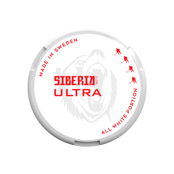 Siberia All White Ultra Slim Nicotine Pouches | 16.5mg/g | Tubs of 22