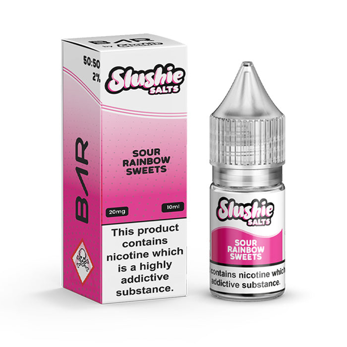 Sour Rainbow Sweets Nic Salt E-Liquid by Slushie Salts BAR | From £2.62