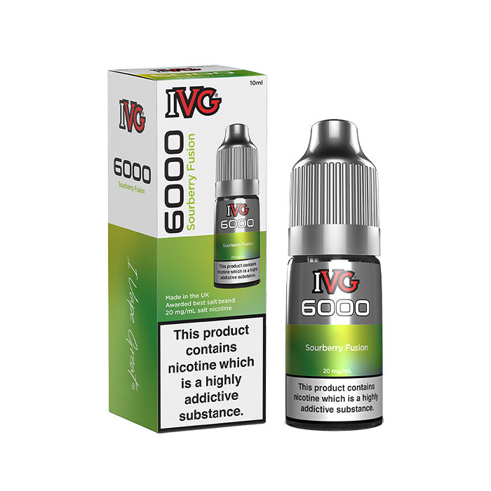 Sourberry Fusion 10ml Nic Salt E-Liquid by IVG 6000 | Disposable-Like Flavour