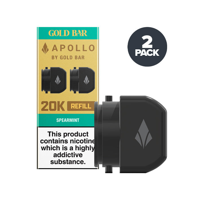 Spearmint Gold Bar Apollo Refill Pods | 2 x 5ml Pods