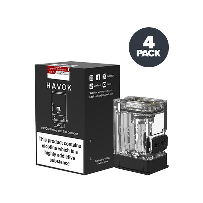 Uwell Havok Replacement Pods | Pack of 4 | Bottom Fitting