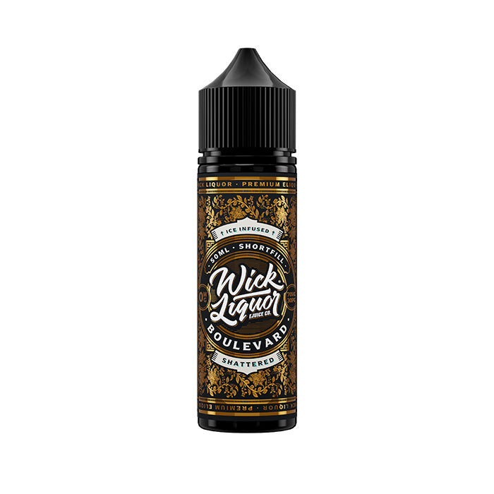 Wick Liquor - Boulevard Shattered 50ml Shortfill E-Liquid | UK ECIG STORE
