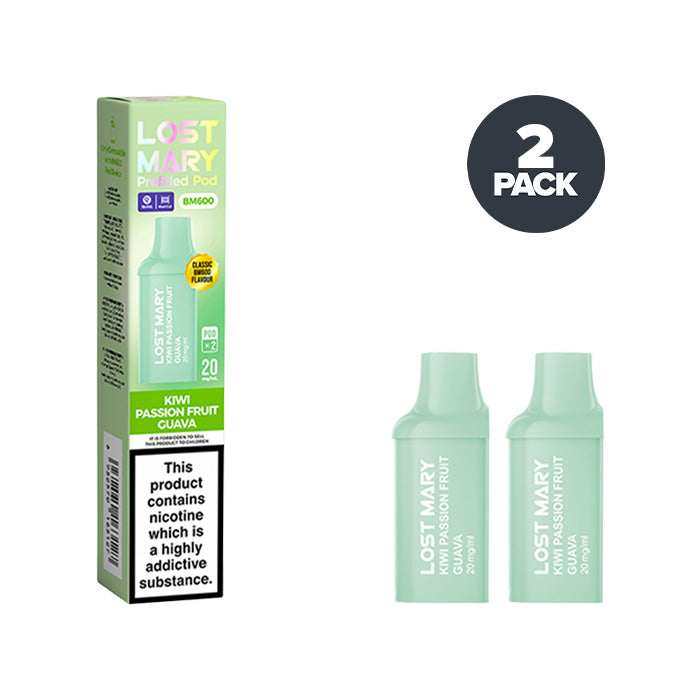 Kiwi Passion Fruit Guava Lost Mary BM600 Pre-filled Pods