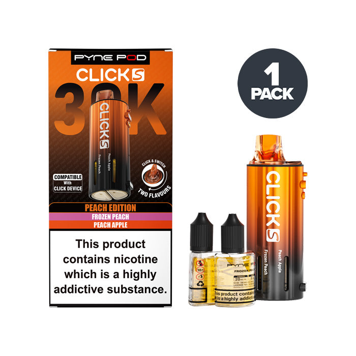Peach Edition Pyne Pod Click S 30K Refill Pack