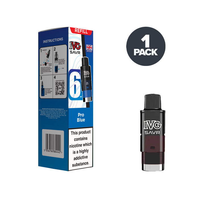 Pro Blue IVG Savr Refill Pack | 2ml Pod + 4ml Refill Container