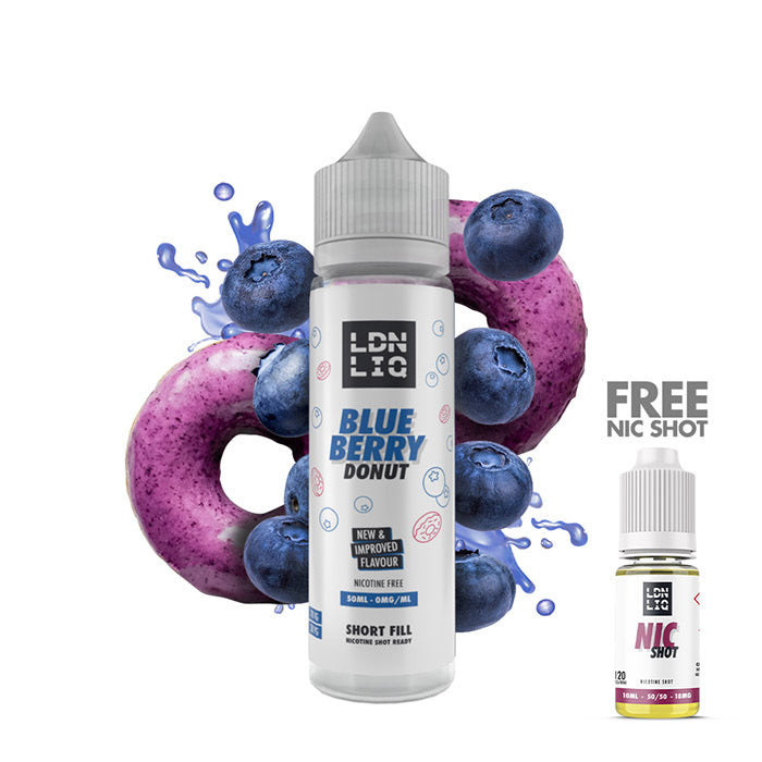 LDN LIQ Blueberry Donut 50ml Short Fill E-Liquid | UK ECIG STORE