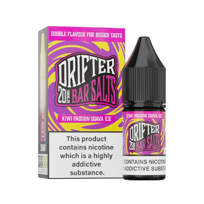 Drifter Bar Salt Kiwi Passion Guava Ice 10ml Nic Salt E-Liquid | UK ...