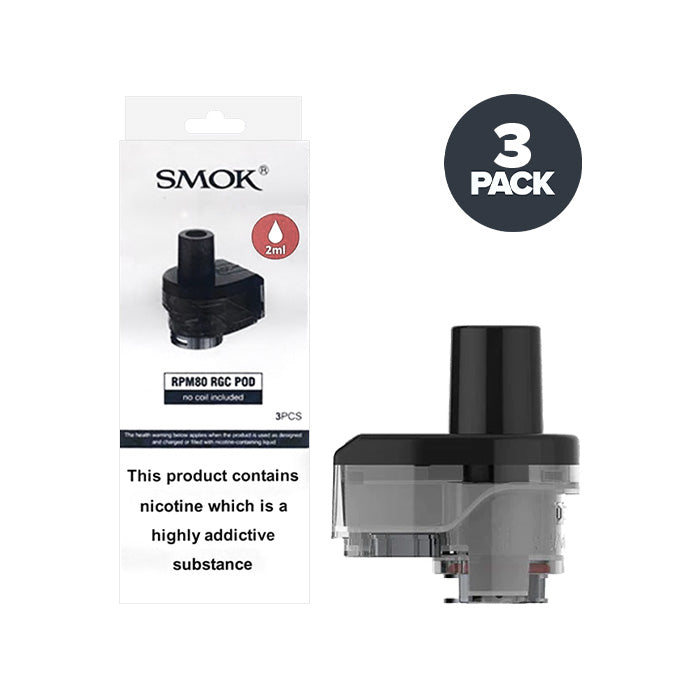 Smok RPM80 Empty Replacement Pods | 3 Pack | UK ECIG STORE
